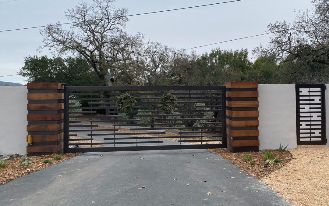 Flat Top Driveway Gates | Custom Wrought Iron & Ornamental Steel ...
